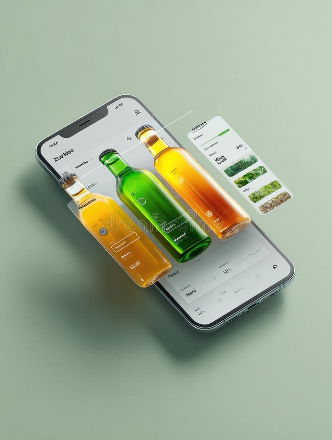 Smartphone Sleek Design Displays Minimalist Interface Text Stock Photos ...