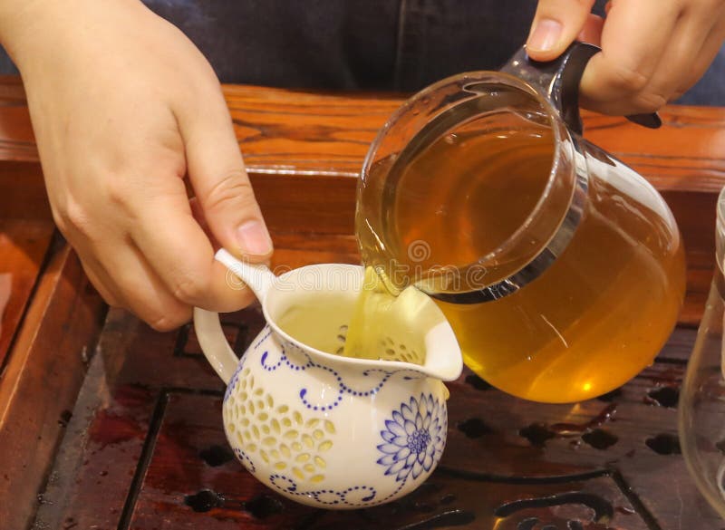 Brewing Chinese Tea from the Tea Leaves Stock Image - Image of china ...