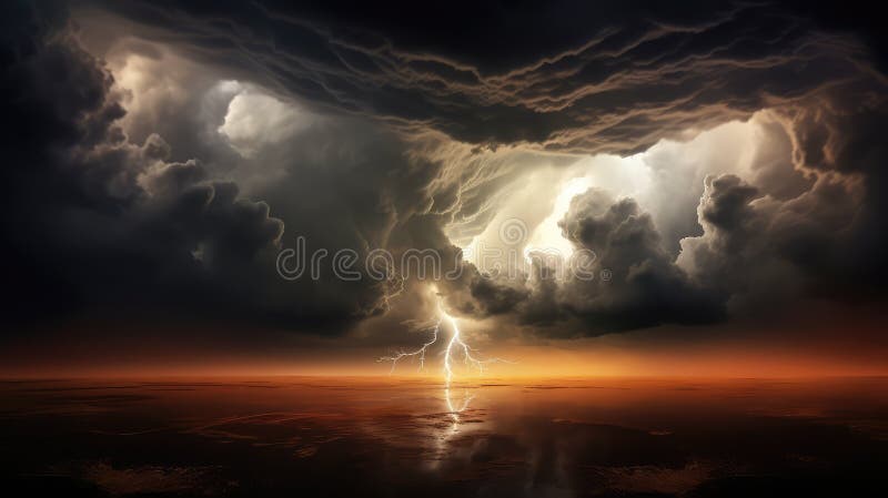 Brewing Clouds with Silver Lining Stock Illustration - Illustration of ...