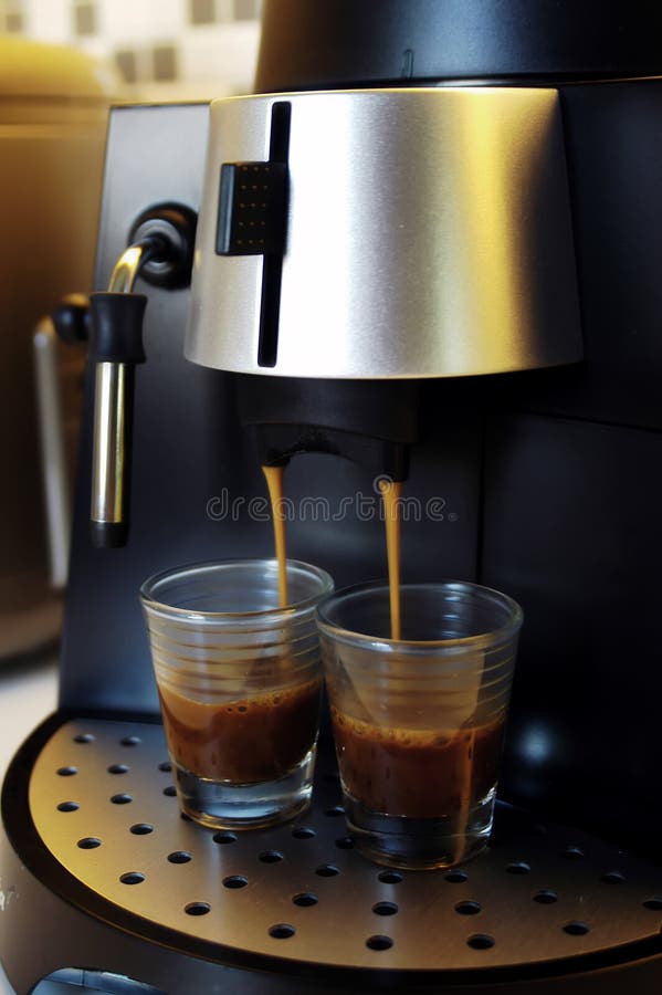 Brewing Espresso stock image. Image of froth, golden, aromatic - 635487