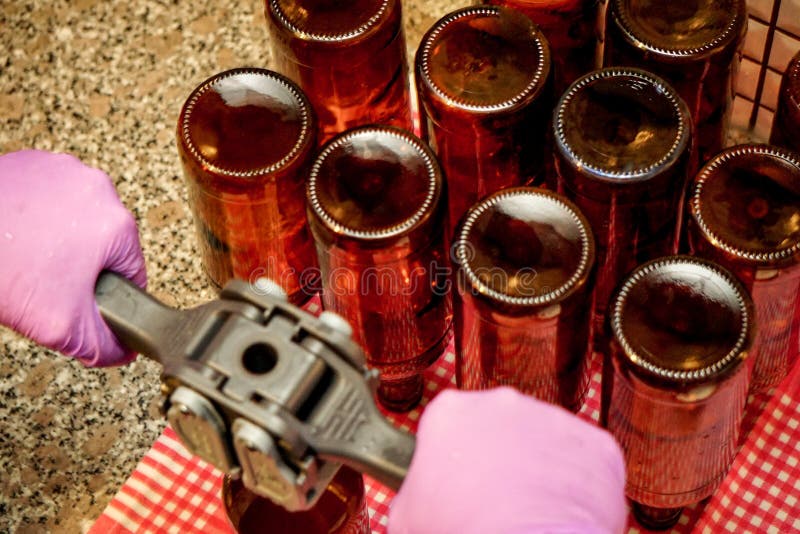 Brewing Home Beer Process at Home in the Kitchen Stock Photo - Image of ...
