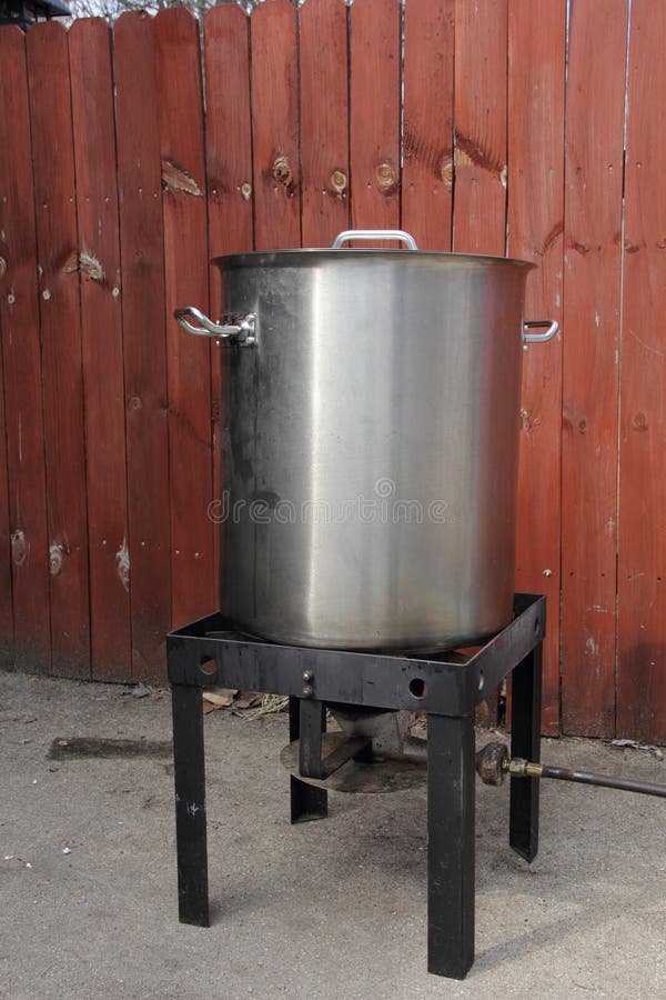 Brewing pot and burner stock photo. Image of propane - 39904176