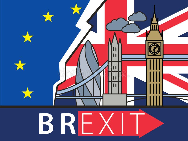 Brexit - UK Exit from European Union EU. a Set of Cartoons and Concepts ...