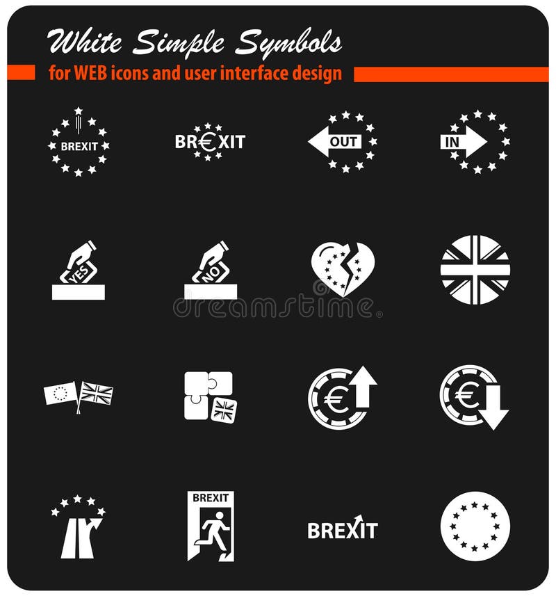 Brexit icon set stock illustration. Illustration of character - 88878279