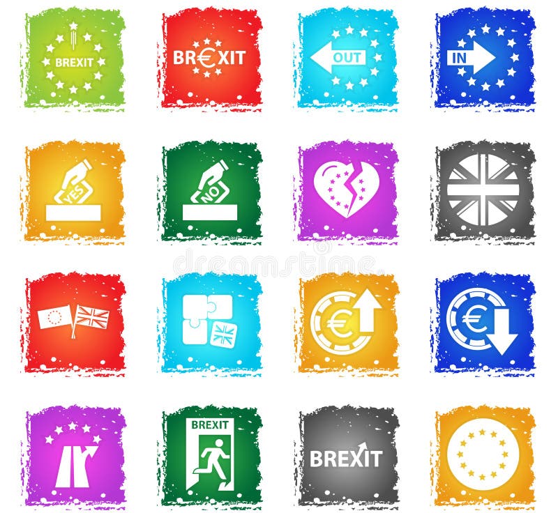 Brexit icon set stock illustration. Illustration of brexit - 88131848