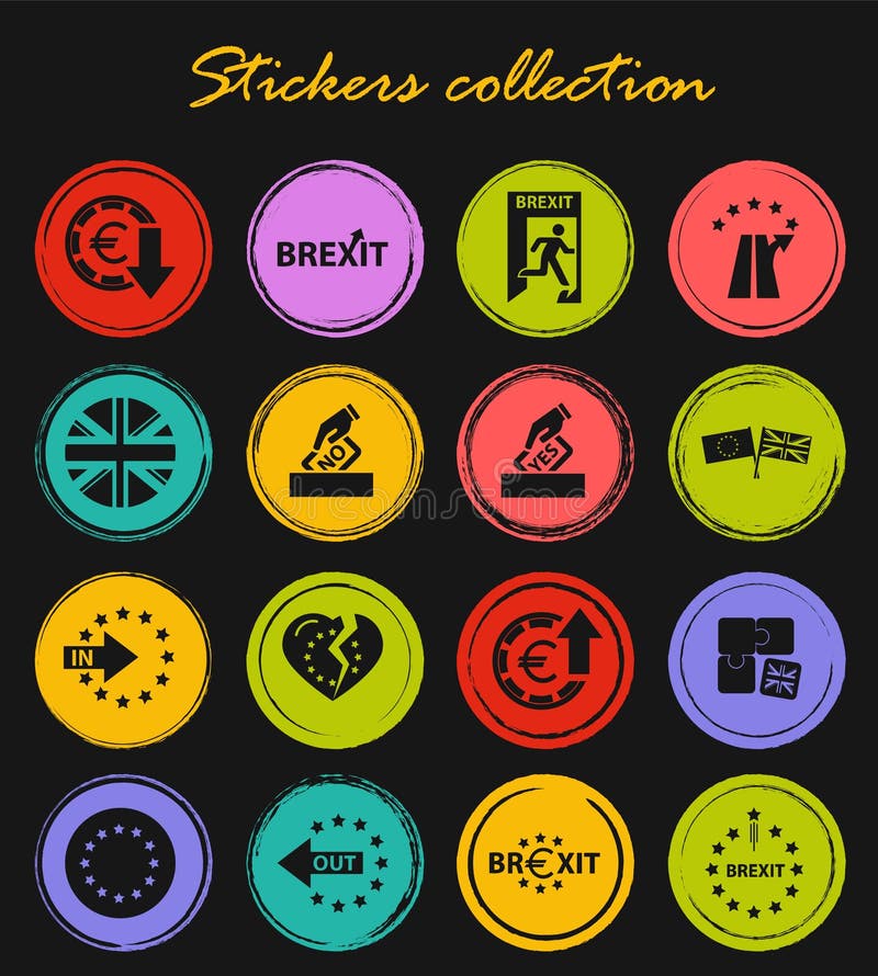 Brexit, icon set for web stock illustration. Illustration of union ...