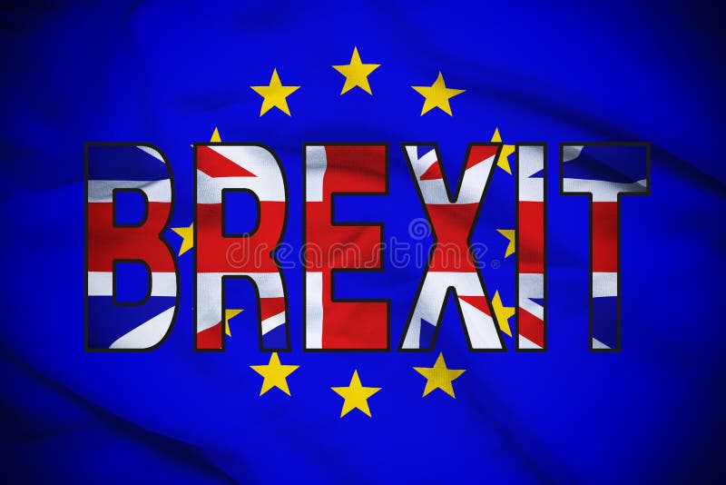 Brexit Voting Illustrated by EU and UK Flags Stock Photo - Image of ...