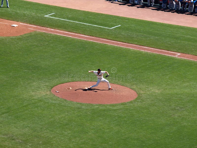 Brian Wilson in Throwing Stepping Forward Editorial Stock Image - Image ...