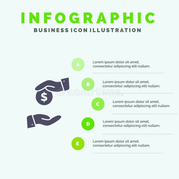 Bribe, Bribery, Bureaucracy, Corrupt Solid Icon Infographics 5 Steps ...