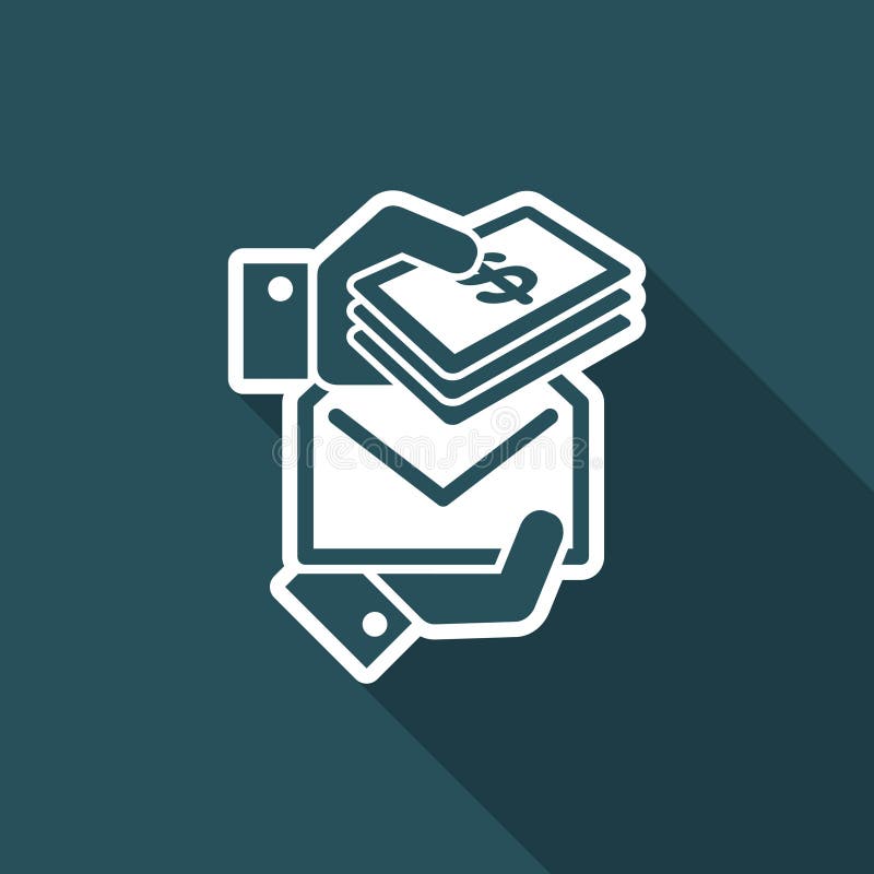 Bribe icon - Dollars stock vector. Illustration of money - 118521890