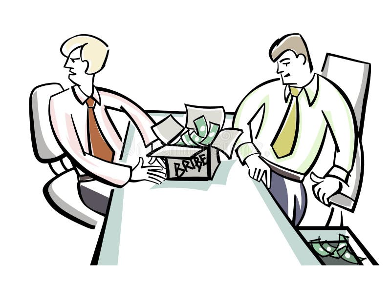 Bribes to officials stock vector. Illustration of cartoon - 72410140
