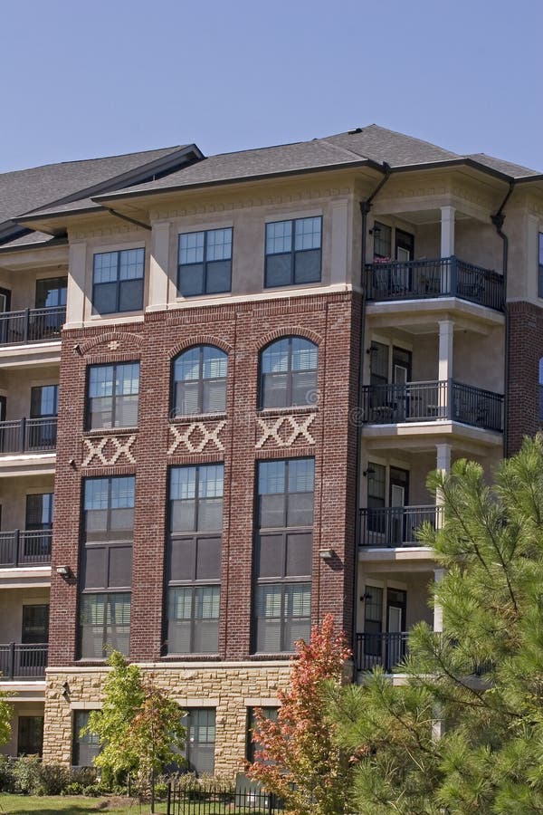 Brick Apartments stock image. Image of condominium, residency - 3561439