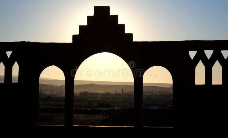 Brick Arc Arabic Style stock photo. Image of shadow, africa - 7100240