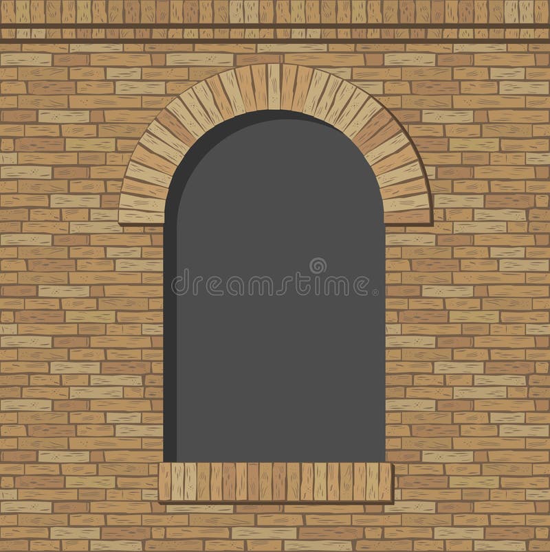 Brick arch opening stock illustration. Illustration of opening - 67603450