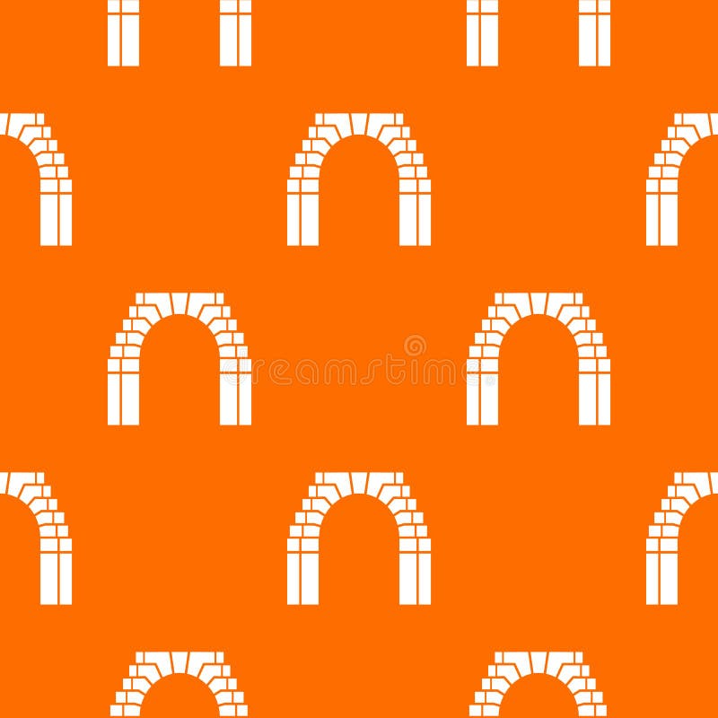 Brick Arch Pattern Vector Orange Stock Vector - Illustration of curve ...