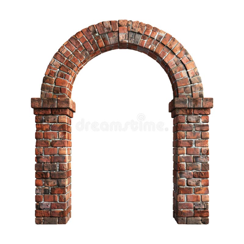 Brick Arch on Transparent Background - Ai Generated Stock Illustration ...
