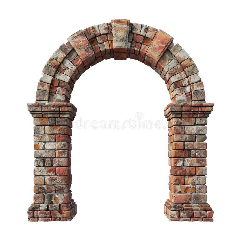 Brick Arch on Transparent Background - Ai Generated Stock Illustration ...