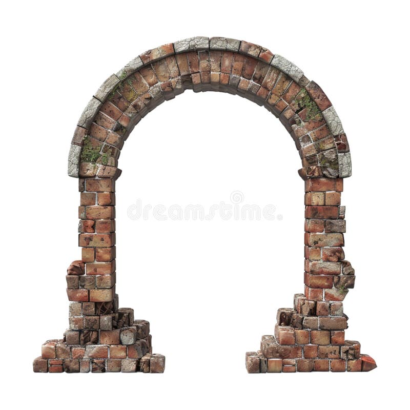 Brick Arch on Transparent Background - Ai Generated Stock Illustration ...