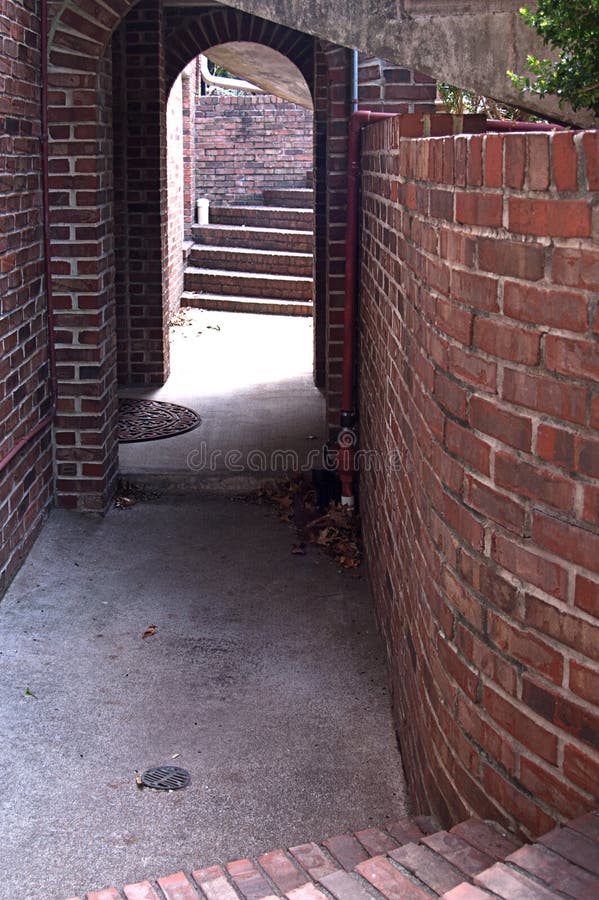 Brick Archway with Steps stock image. Image of medieval - 30128719