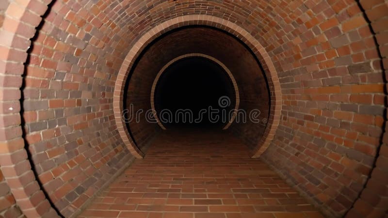 Brick Arched Tunnel with Deep Dark Interior Stock Footage - Video of ...