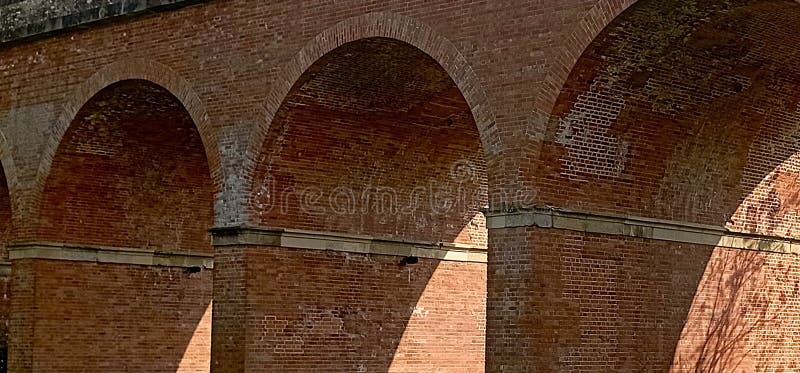 Brick Arches of a Railway Viaduct in a Repeating Pattern Stock Image ...
