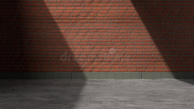 Brick and Asphalt Authentic Wall with Sharp Shadows Clean Empty Wall ...