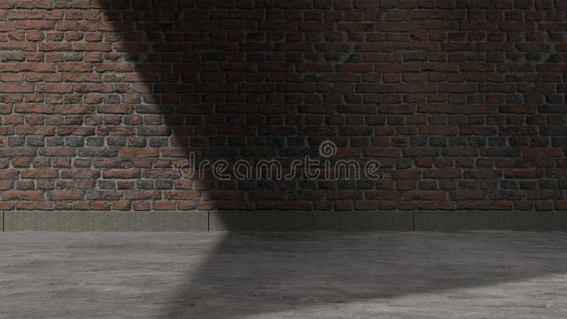 Brick and Asphalt Elegant Triangular Shadows Clean Empty Wall Old ...