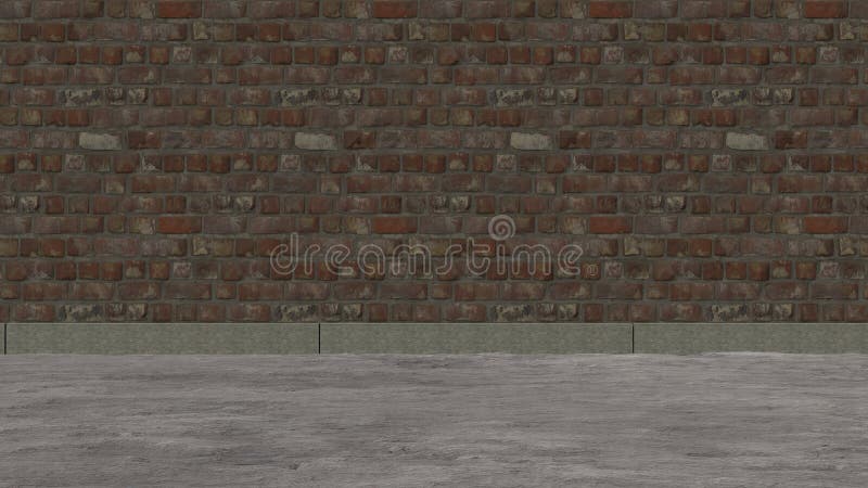 Brick and Asphalt Old Fashioned Wall and Sharp Wall Clean Empty Wall ...