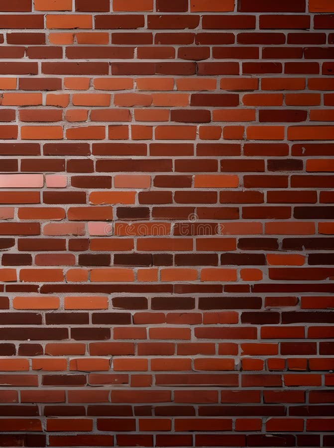 Brick Background Drawing Kodachrome Colors Sharp Focus. Stock ...
