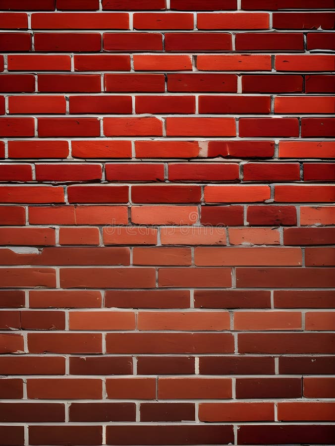 Brick Background Drawing Kodachrome Colors Sharp Focus. Stock ...