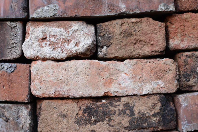 Texture Of Wall From Old Burnt Gray Bricks Stock Photo - Image of color ...