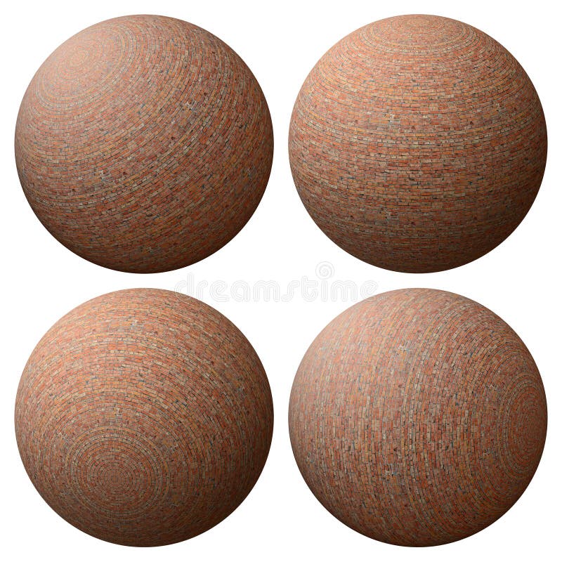 Brick ball isolated stock illustration. Illustration of geometry ...