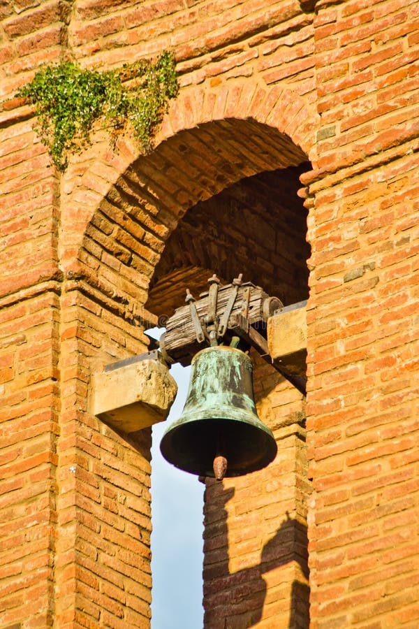 Brick bell tower stock image. Image of petrovac, bell - 81266845