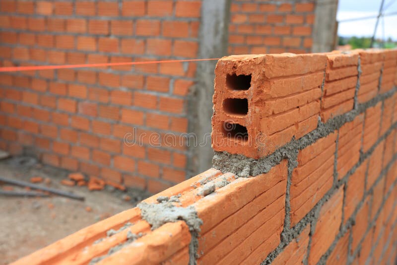 Brick Block in Construction Building Industry Stock Photo - Image of ...