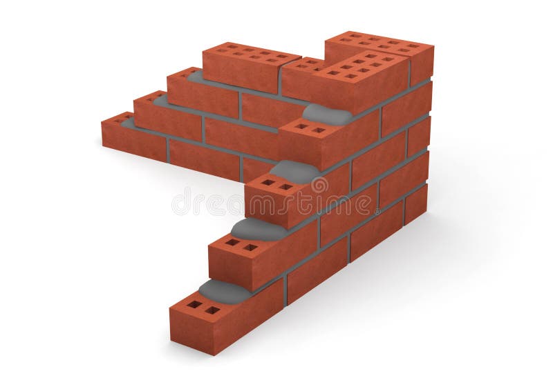 Brick Block Red Stone Construction Stock Illustration - Illustration of ...