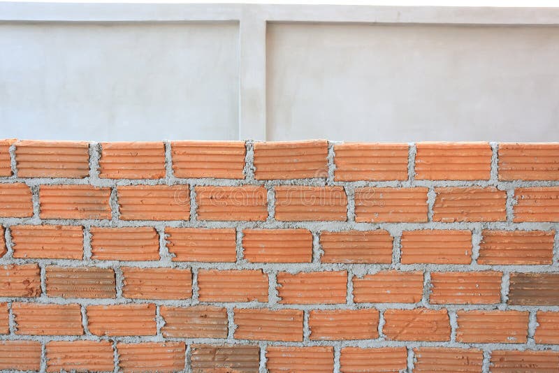 Brick block in residential stock image. Image of installing - 44352289