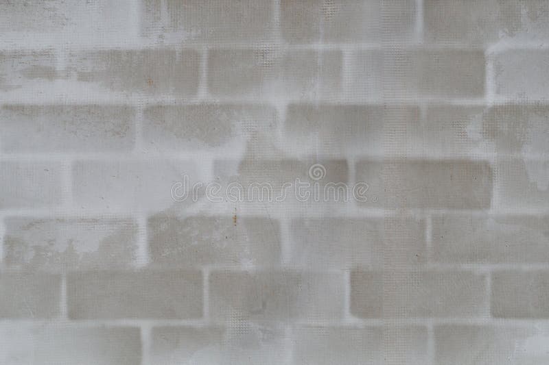 Brick Block Wall Background with Plaster and Reinforcing Mesh for Wall ...