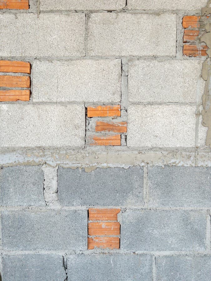 Brick Block Wall with the Small Brick Stock Photo - Image of surface ...