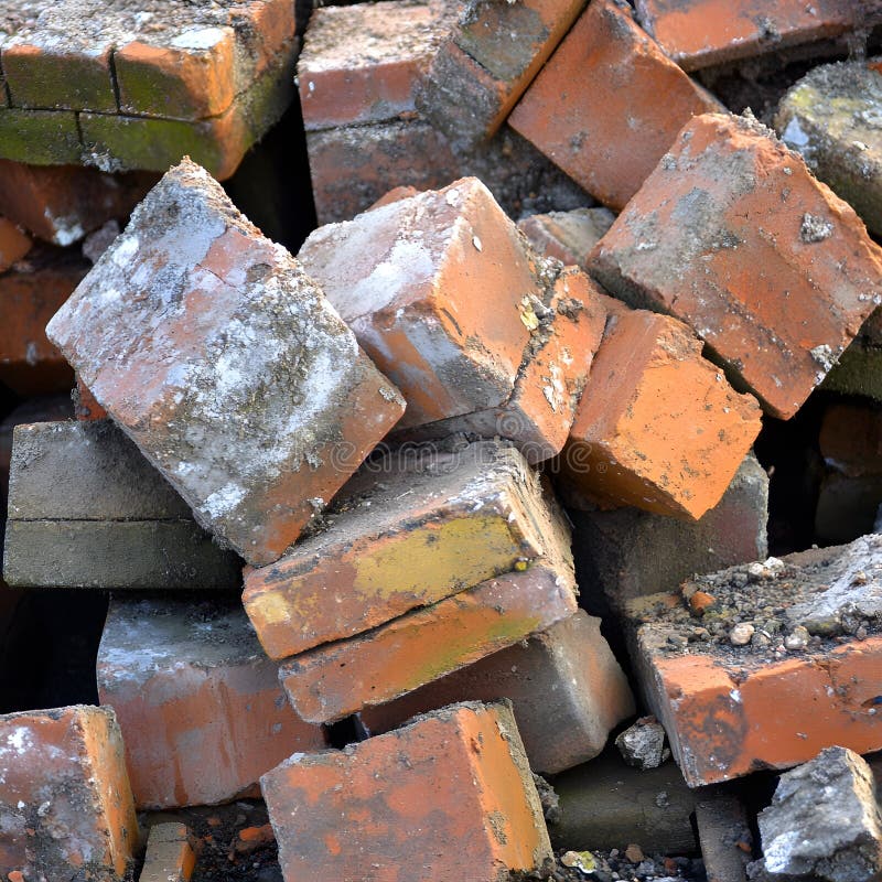 Bricks Building Masonry Bricklayer Construction Work Foundation Blocks ...