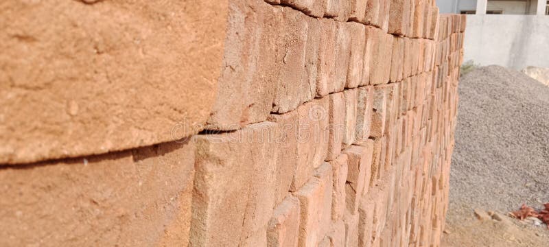 Brick and Bricks with Gitti for the Home Construction. Stock Image ...