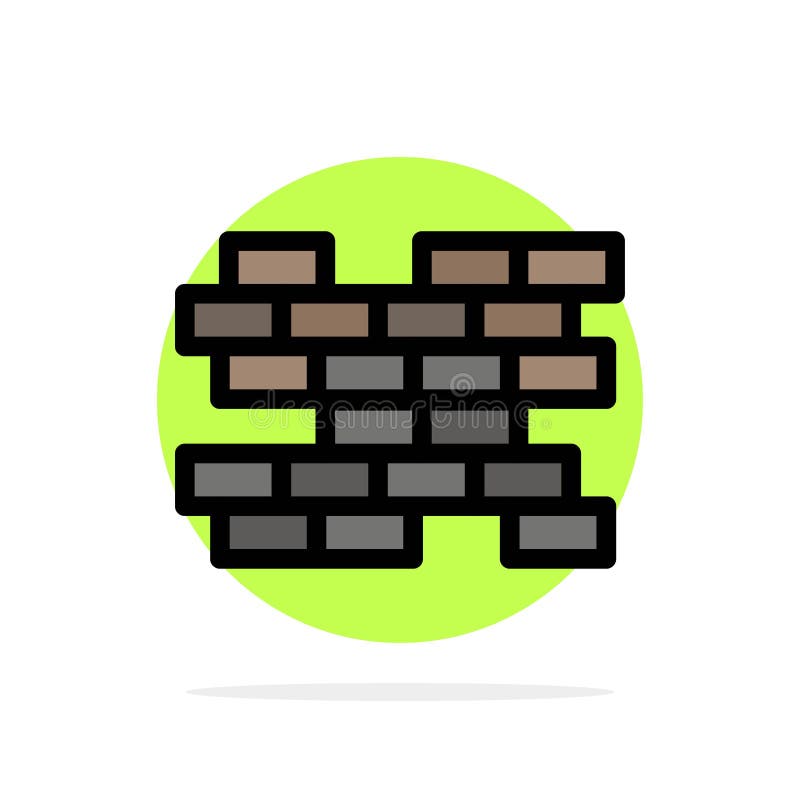 Brick, Bricks, Wall Abstract Circle Background Flat Color Icon Stock ...