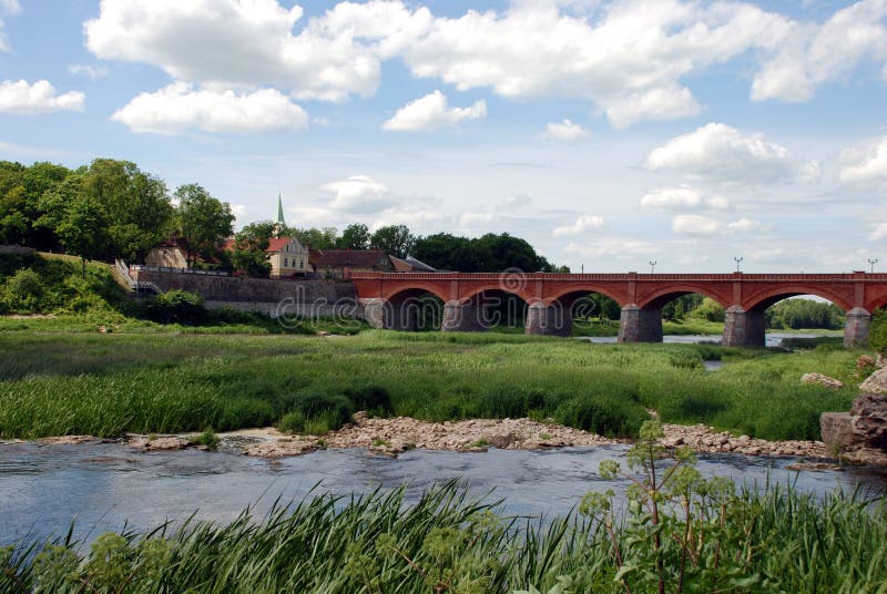 Brick Bridge stock photo. Image of outdoor, cloud, tree - 15345090