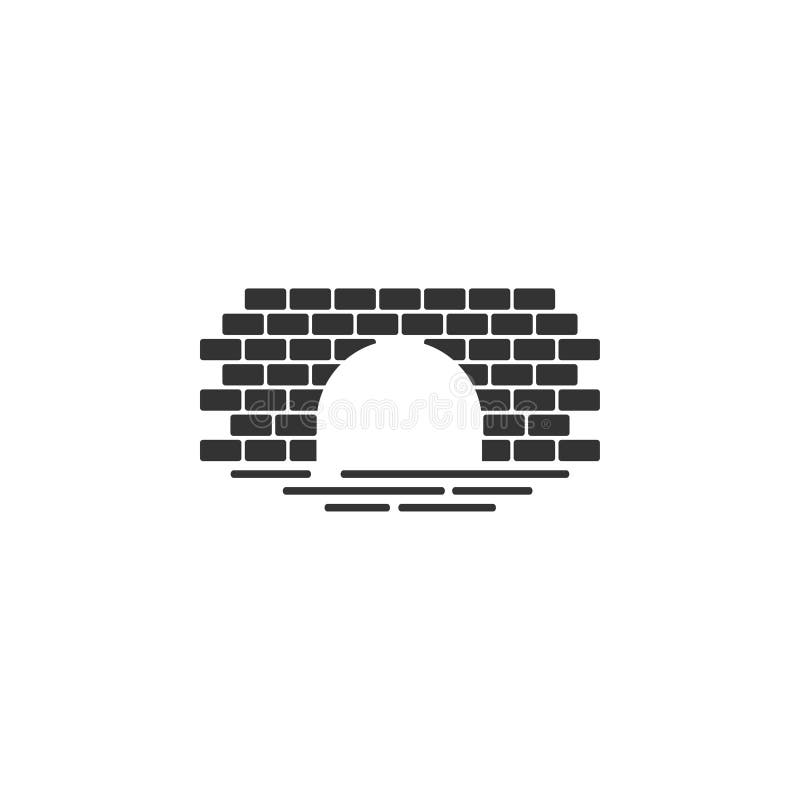 Brick Bridge Icon Graphic Design Template Vector Isolated Stock Vector ...