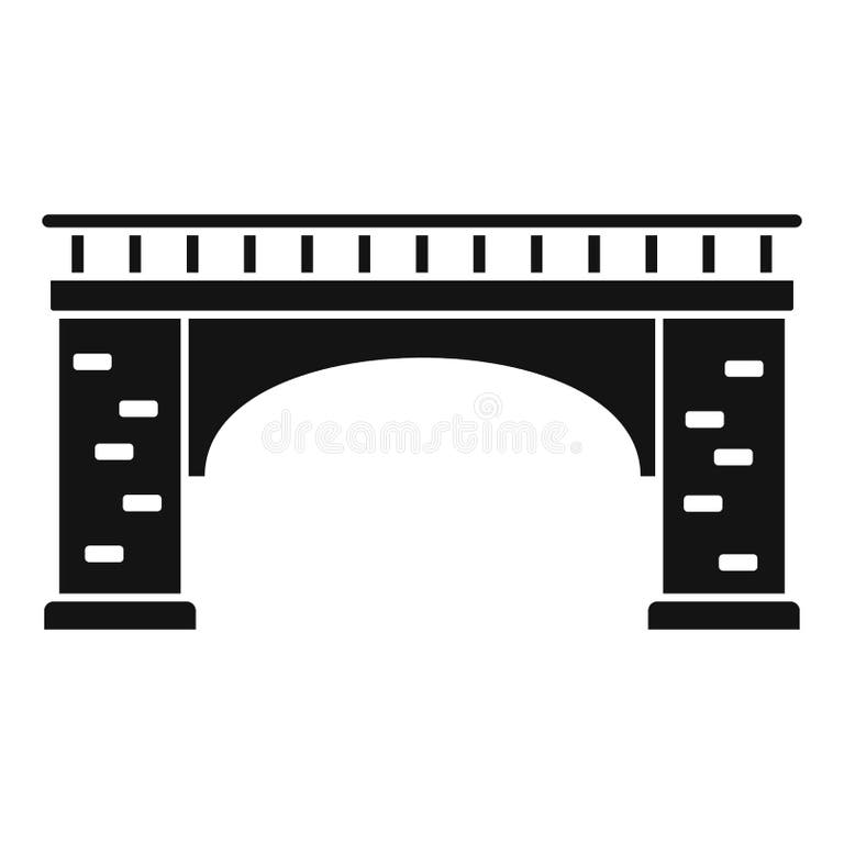 Brick Bridge Icon, Simple Style Stock Vector - Illustration of simple ...