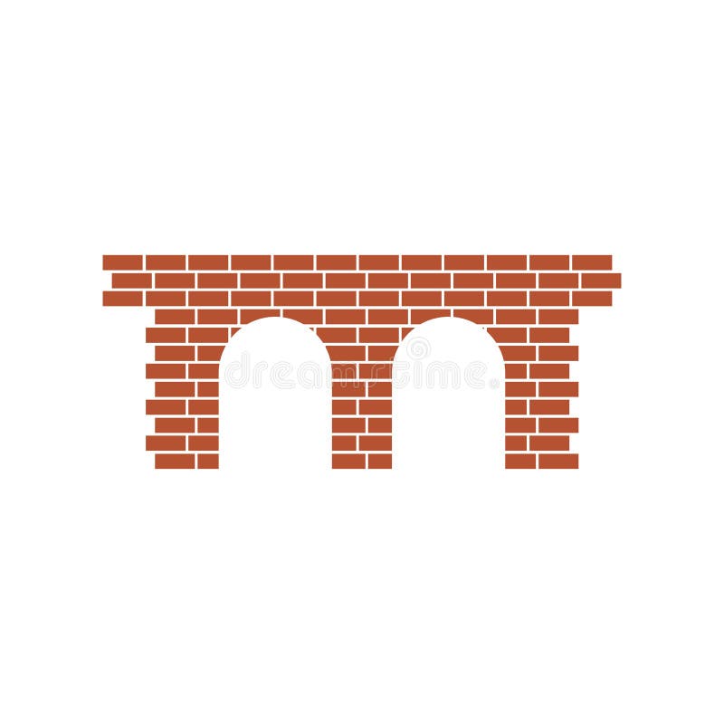 Brick bridge illustration stock vector. Illustration of minimalist ...