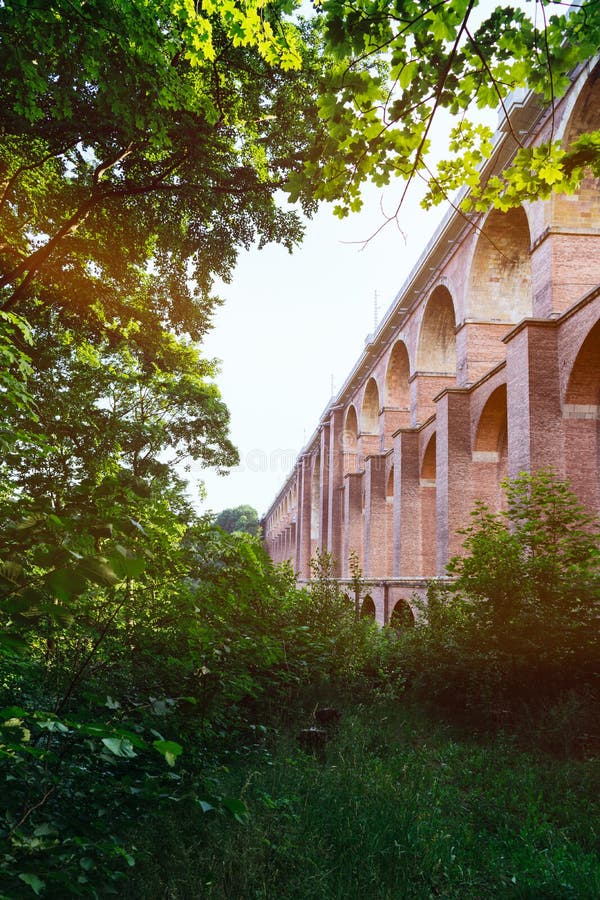 Brick bridge in nature stock image. Image of nature, park - 56700199