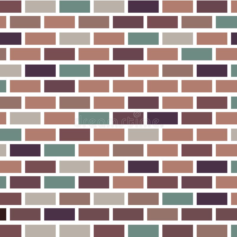 Brick Brown Wall. Flat Style. Vector Illustration. Stock Vector ...