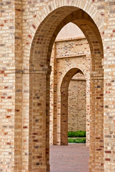 Brick building arches stock image. Image of brick, outdoor - 14005821