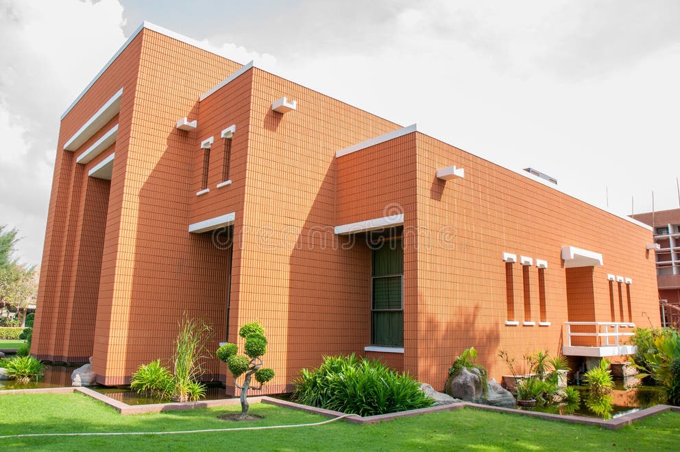 Brick Building on Burapha University Stock Photo - Image of structure ...