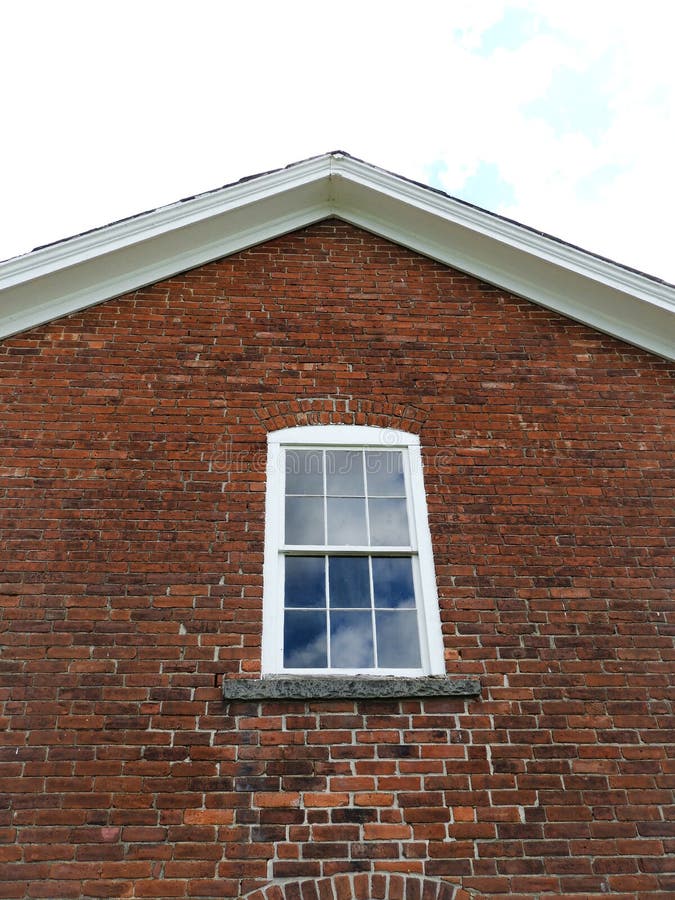 Shaker Brick Poultry Building Architectural Detail Stock Photo - Image ...